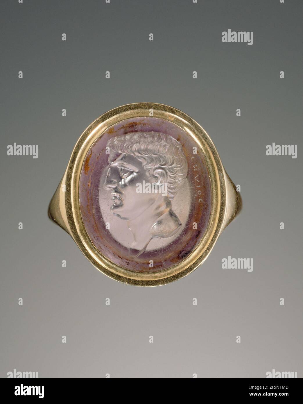 Amethyst intaglio depicting Mark Antony. Giovanni Calandrelli (Italian ...