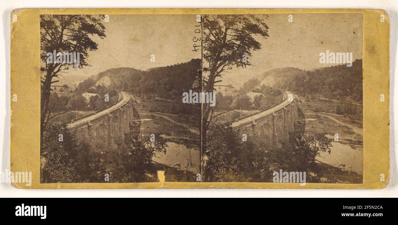 The Viaduct at the Relay House, on the Baltimore and Ohio Rail Road ...