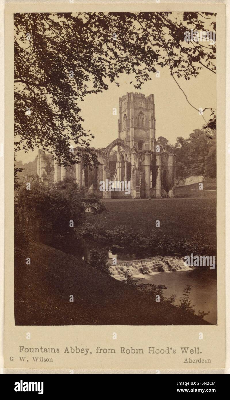 Fountains Abbey, from Robin Hood's Well.. George Washington Wilson ...