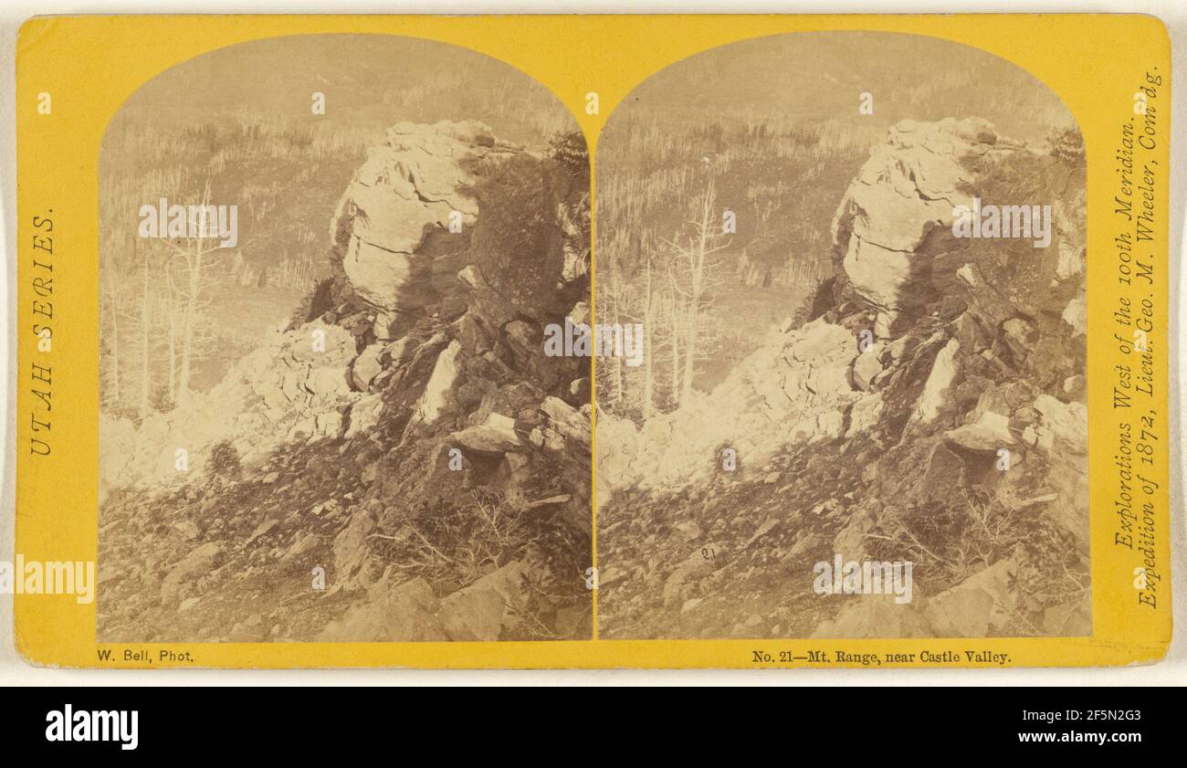 Mt. Range, near Castle Valley.. William H. Bell (American, 1830 - 1910 ...