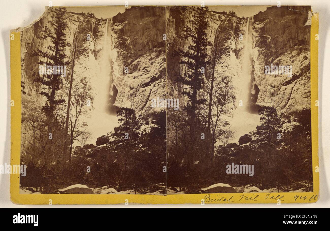 Bridal Veil Fall, 900 ft.. George Fiske (American, 1835 - 1918 Stock ...