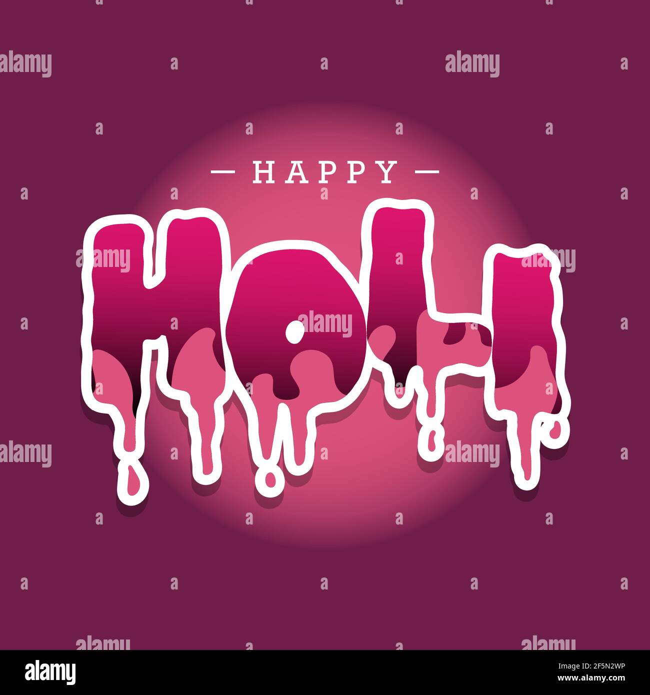 Happy Holi dripping color poster vector banner Stock Vector Image & Art ...