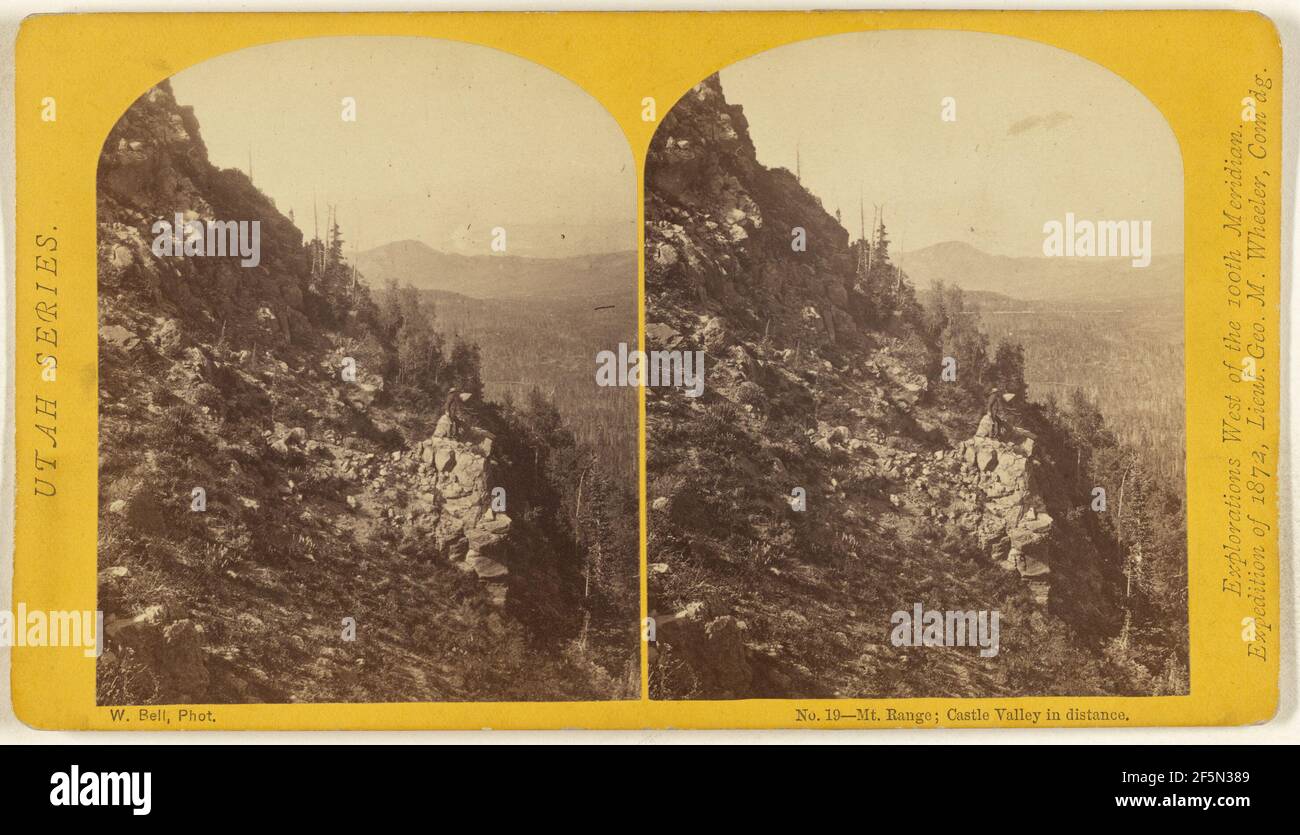 Mt. Range; Castle Valley in distance.. William H. Bell (American, 1830 ...