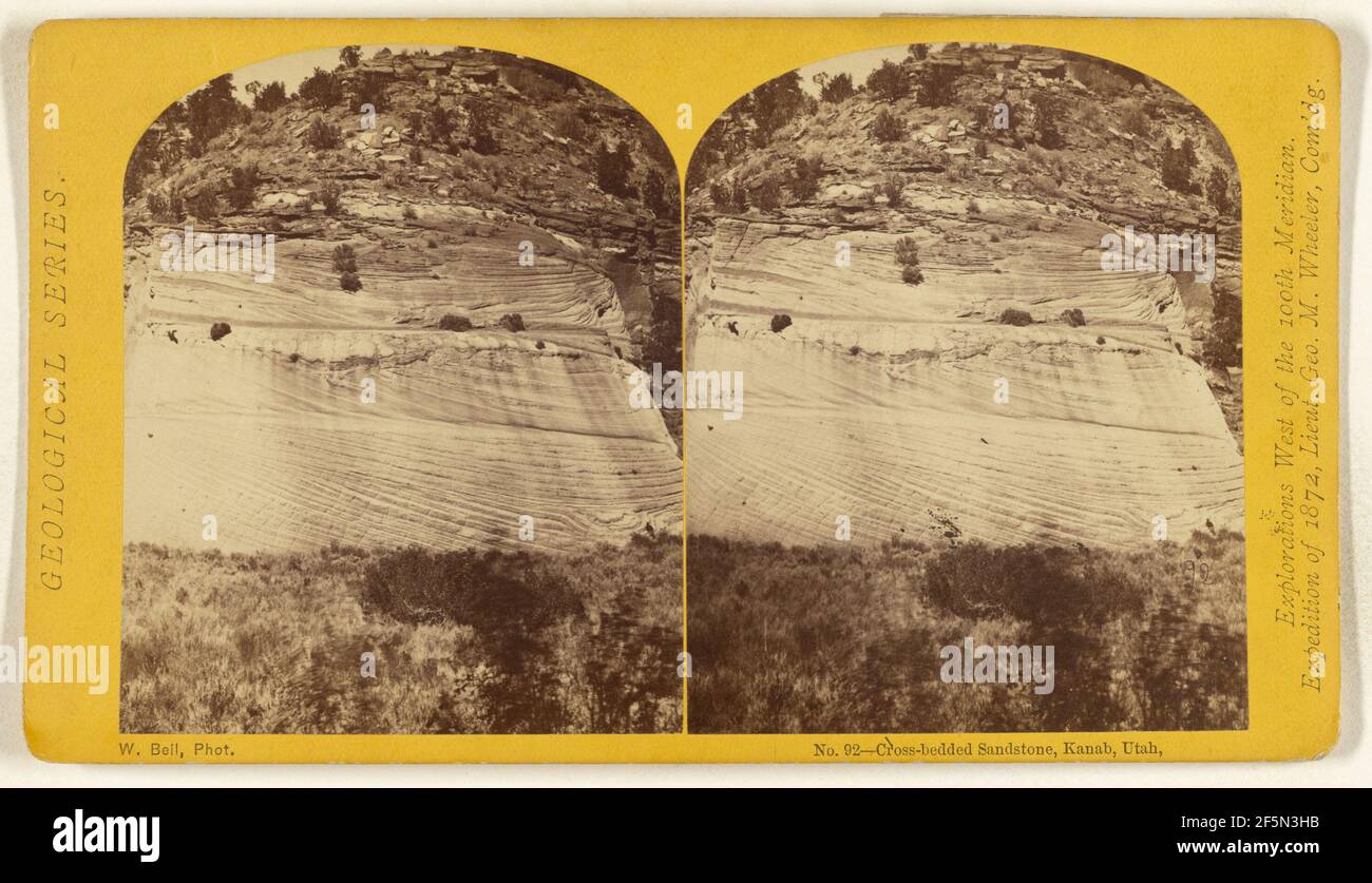 Cross-bedded Sandstone, Kanab, Utah.. William H. Bell (American, 1830 ...