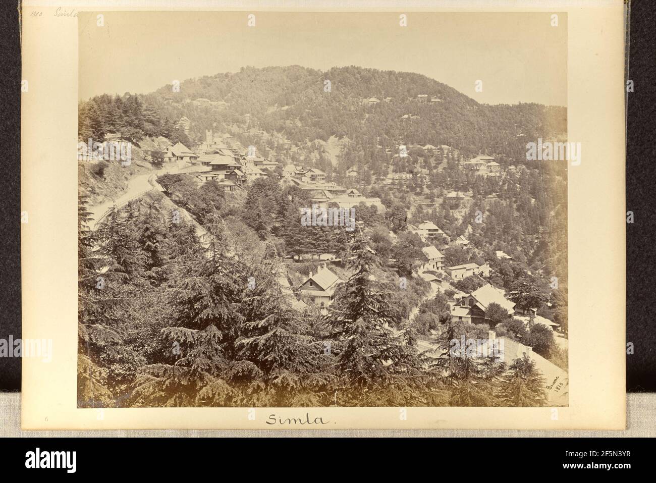 General View of Simla From Below "Bentinck Castle". Samuel Bourne ...