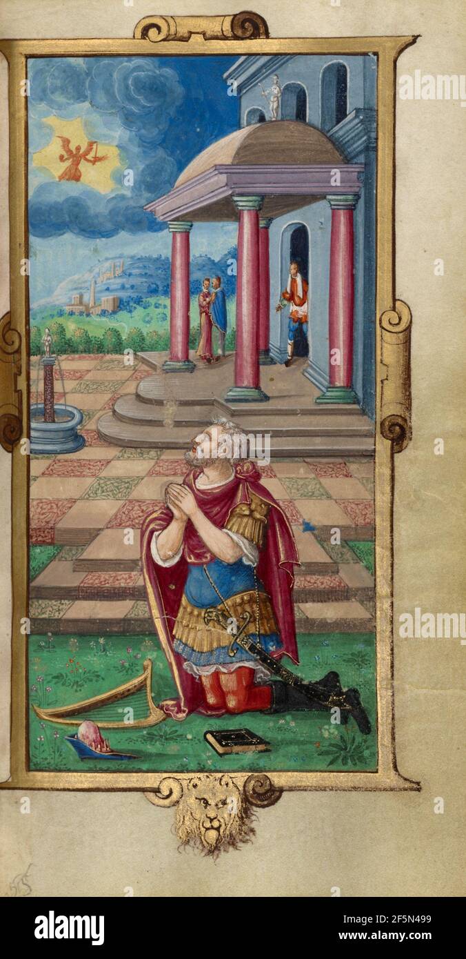 David in Prayer. Unknown Stock Photo - Alamy