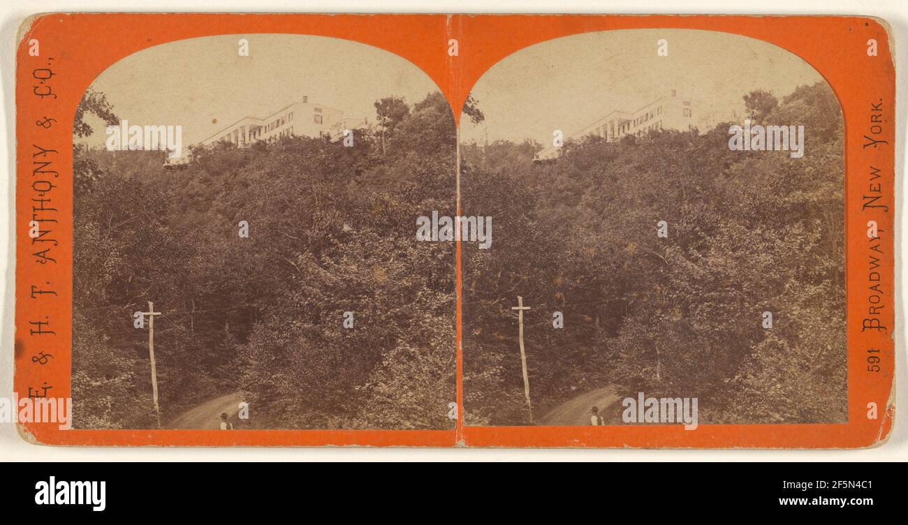 Building atop a hill surrounded with trees. Edward and Henry T. Anthony ...