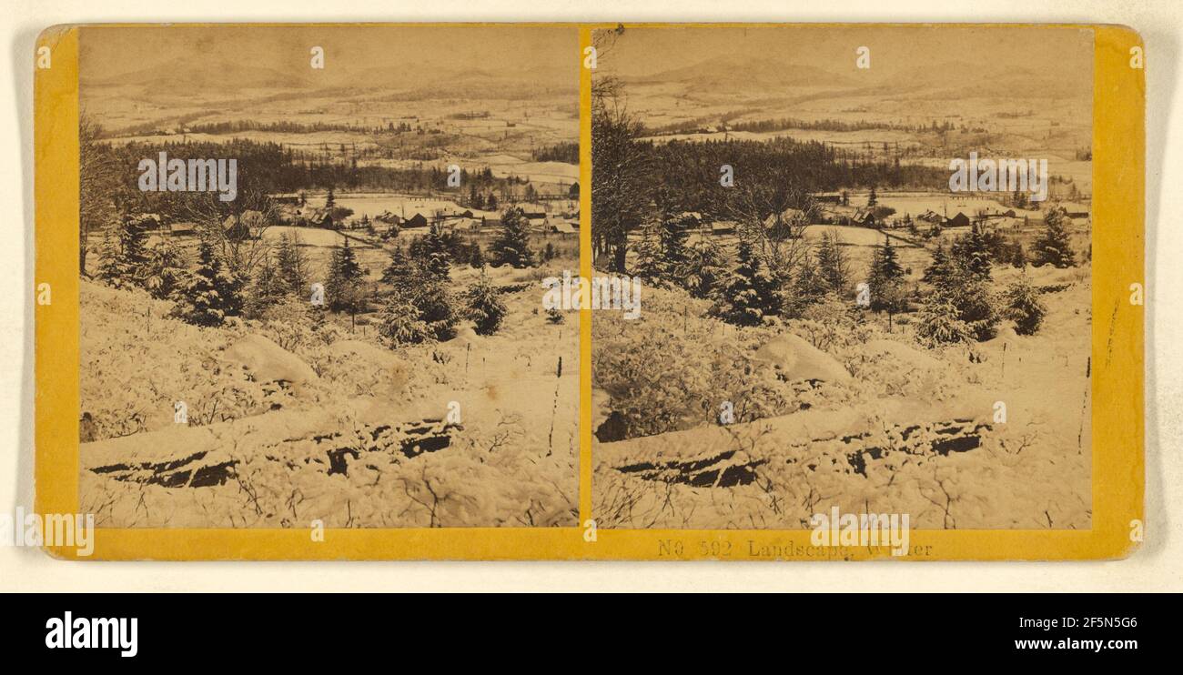 Landscape, Winter.. Benjamin West Kilburn (American, 1827 - 1909 Stock ...