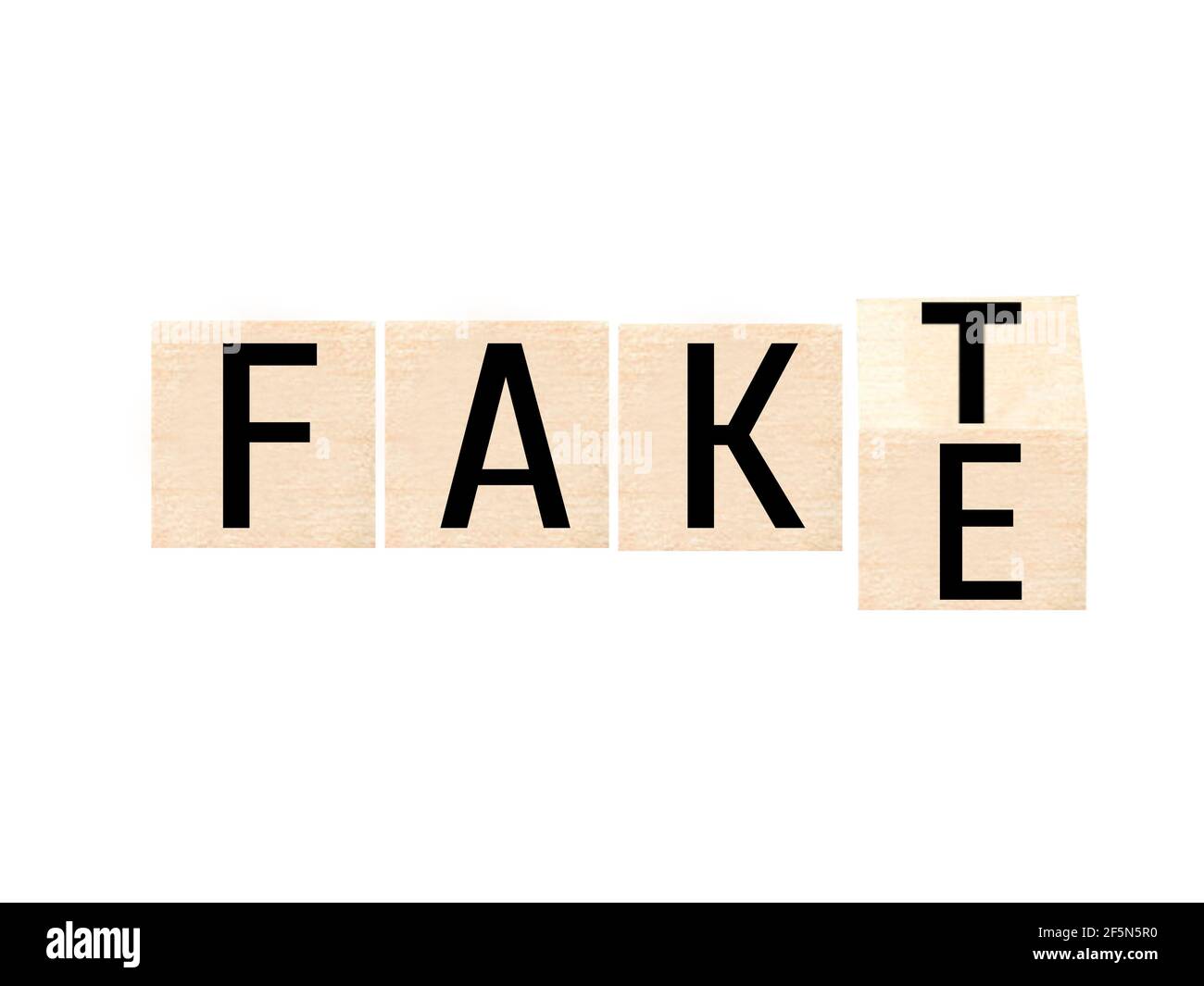 Word Fake or fact isolated on white background Stock Photo - Alamy
