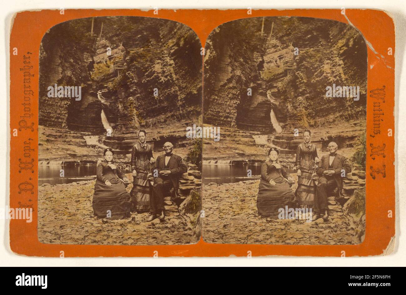 Older couple posed with possibly their daughter at Watkins, New York ...