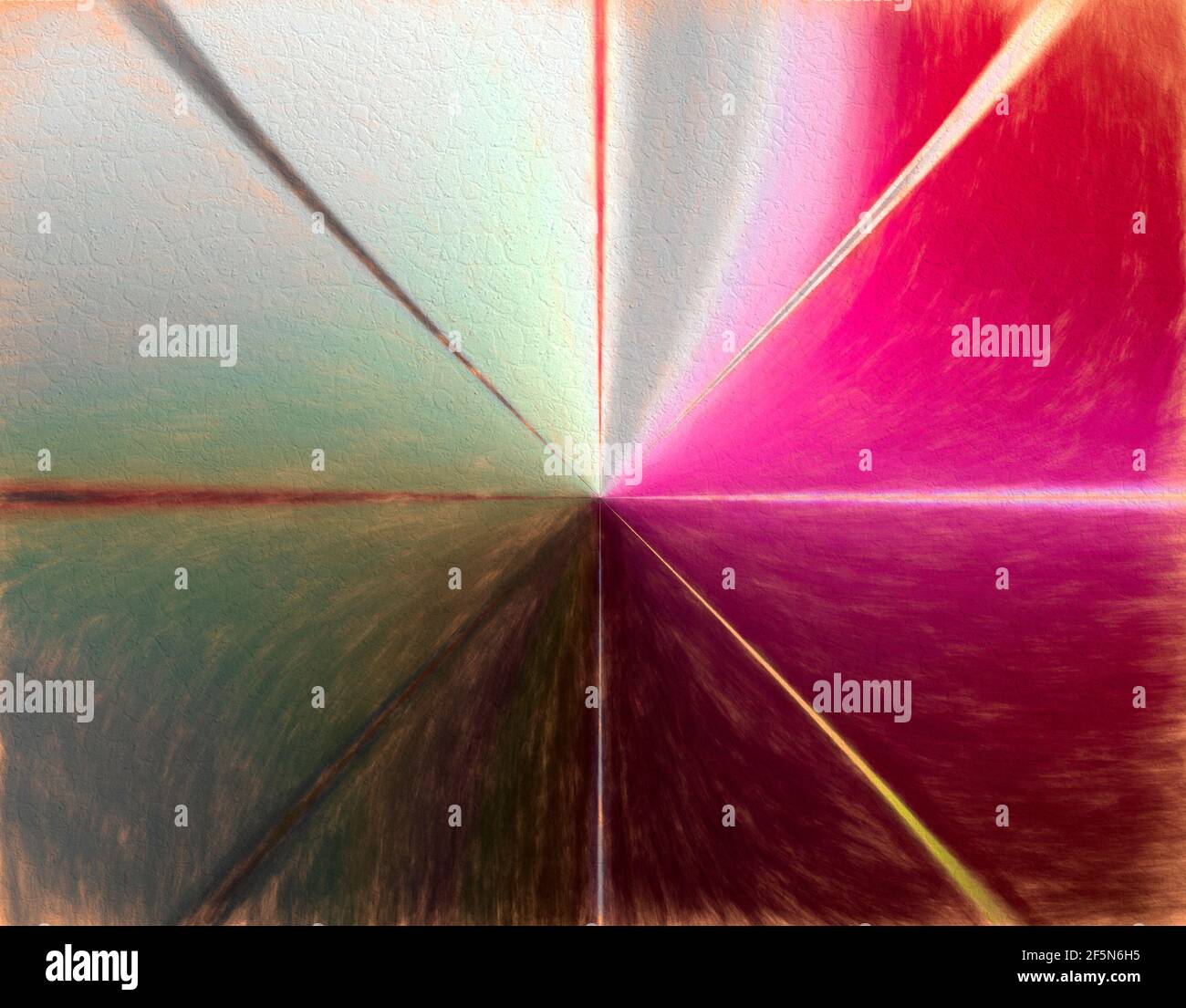 Image of a colorful background with a protruding point located in the ...