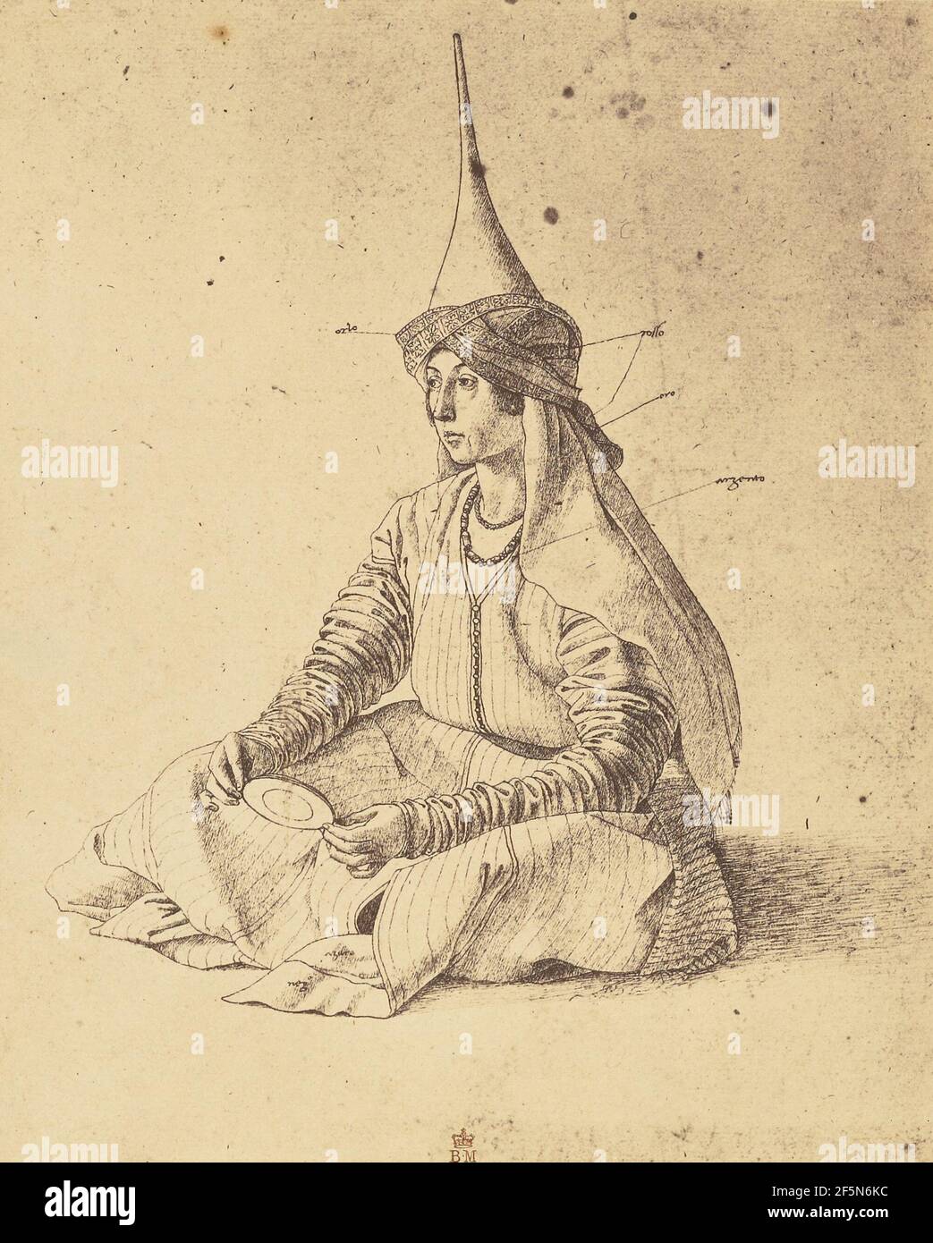 Drawing of a Seated Turkish Woman by Gentile Bellini. Roger Fenton ...
