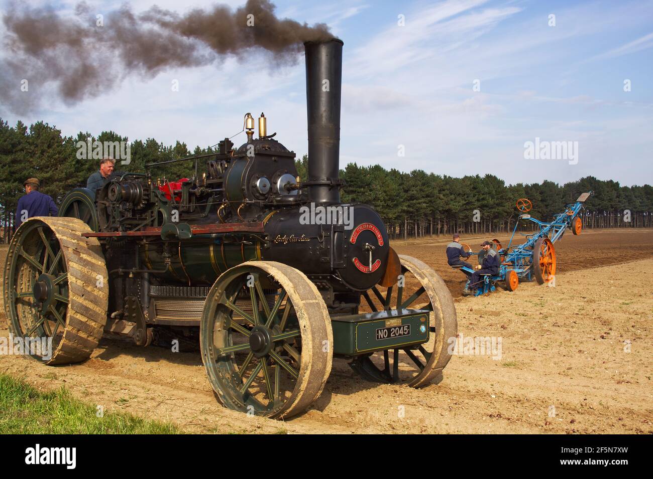 Steam ploughing with a Fowler Ploughing Engine 15334, Lady Caroline ...