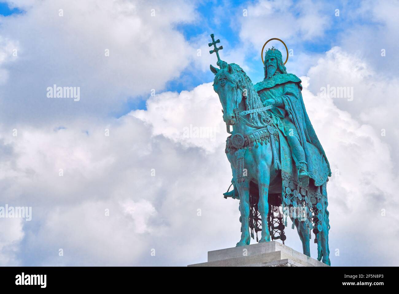 King Stephen's I statue in Buda castle. Budapest, Hungary Stock Photo ...