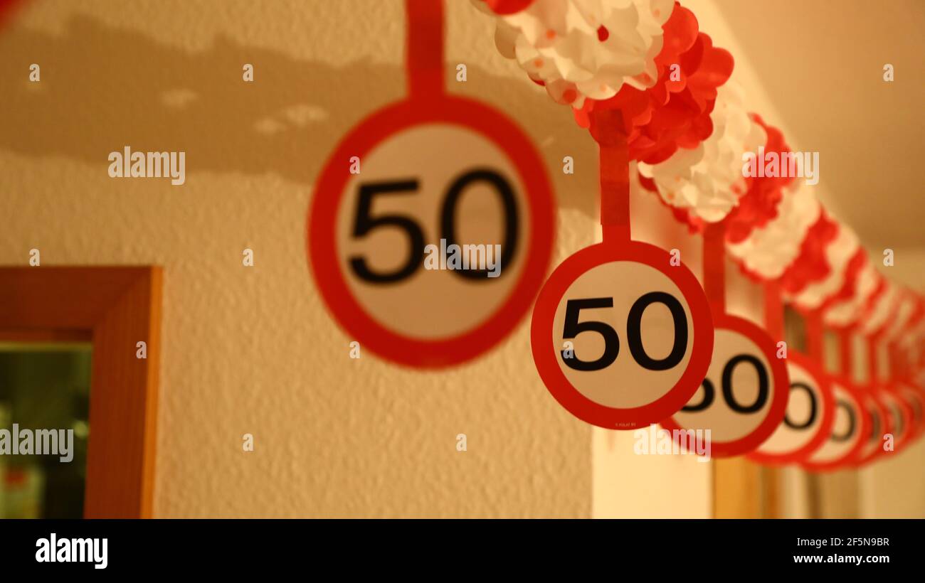50, fünfzig, km , jahre , geburtstag , geburtstagsfeier Stock Photo - Alamy