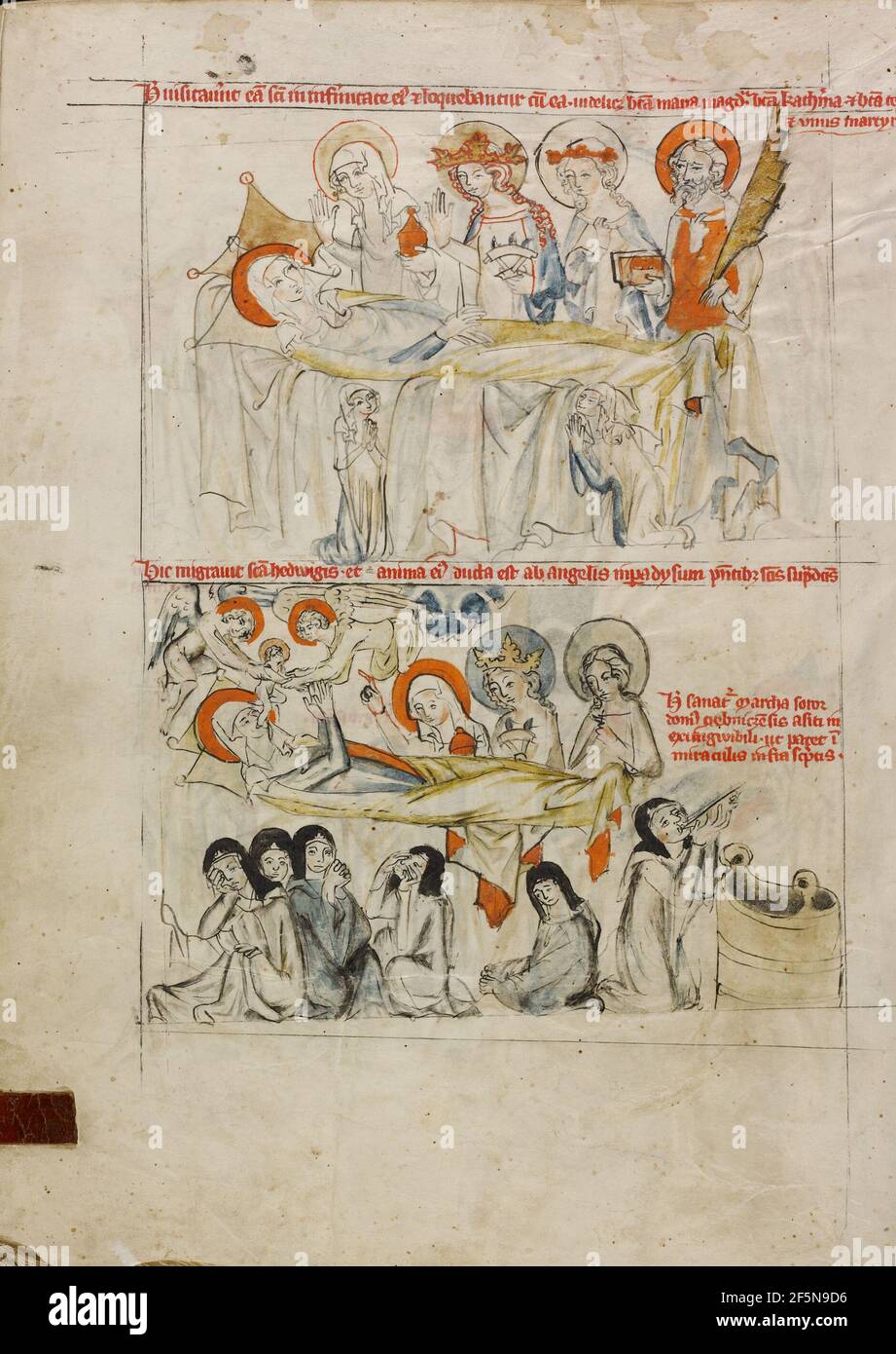 Saint Hedwig on Her Sickbed Surrounded by Saints; The Death of Saint ...