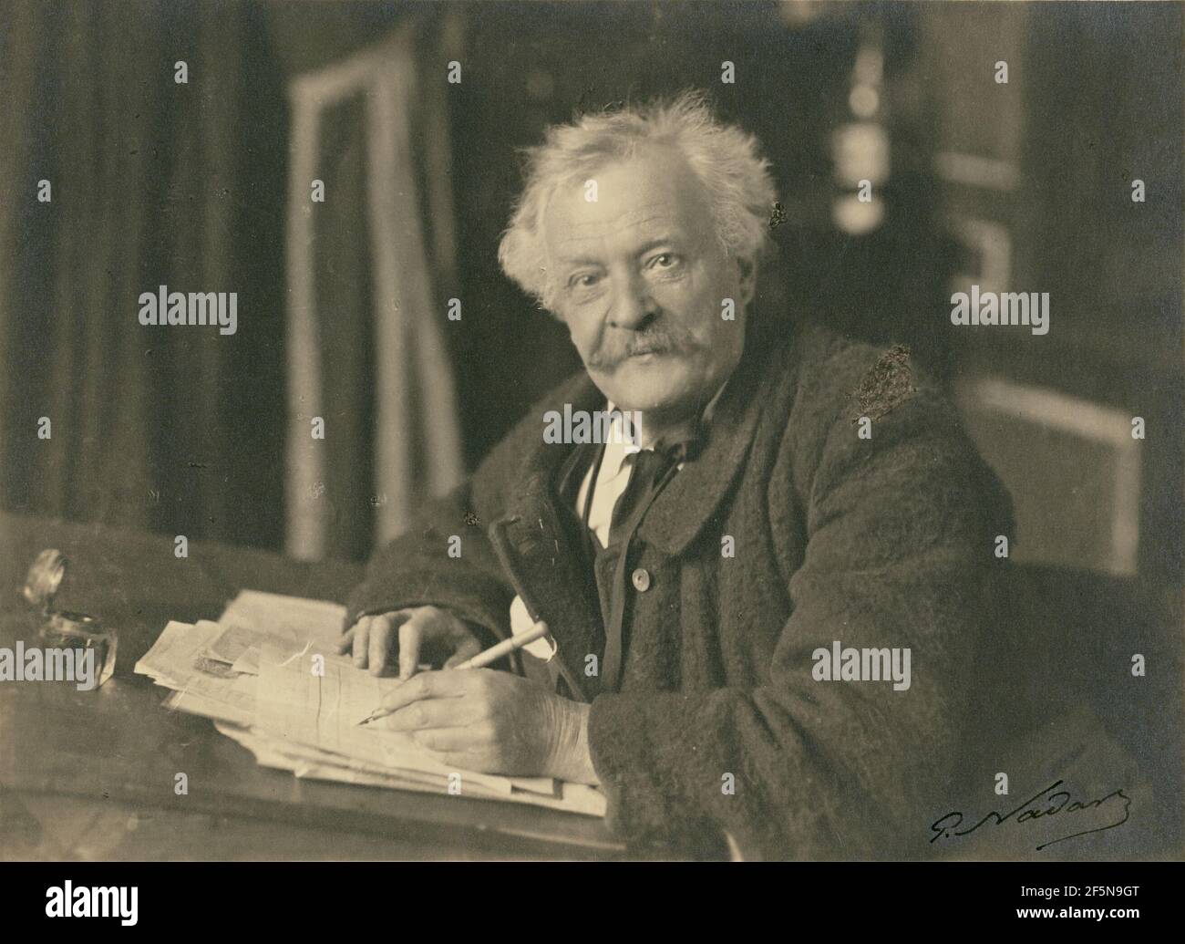 Félix Nadar seated at writing table. Paul Nadar (French, 1856 - 1939 ...