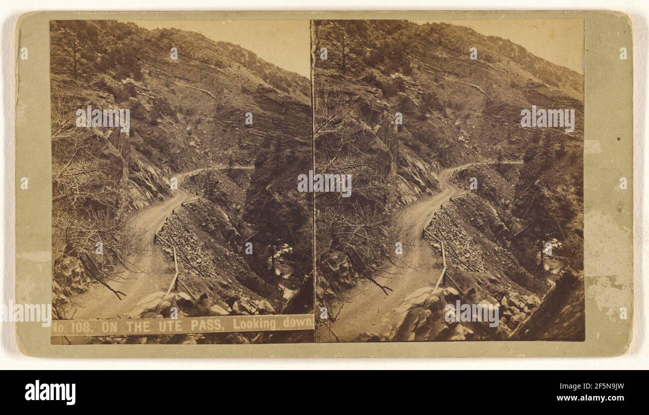 On the Ute Pass, Looking down. Charles Weitfle (American, 1836 - after ...