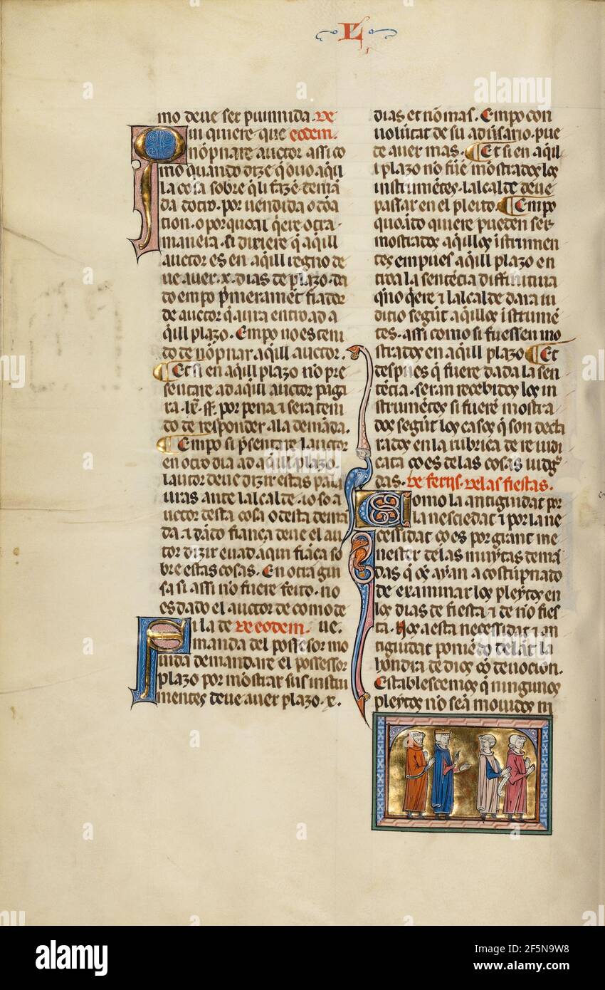 Initial C: A Judge and a Monk Speaking with an Attorney and Clients ...