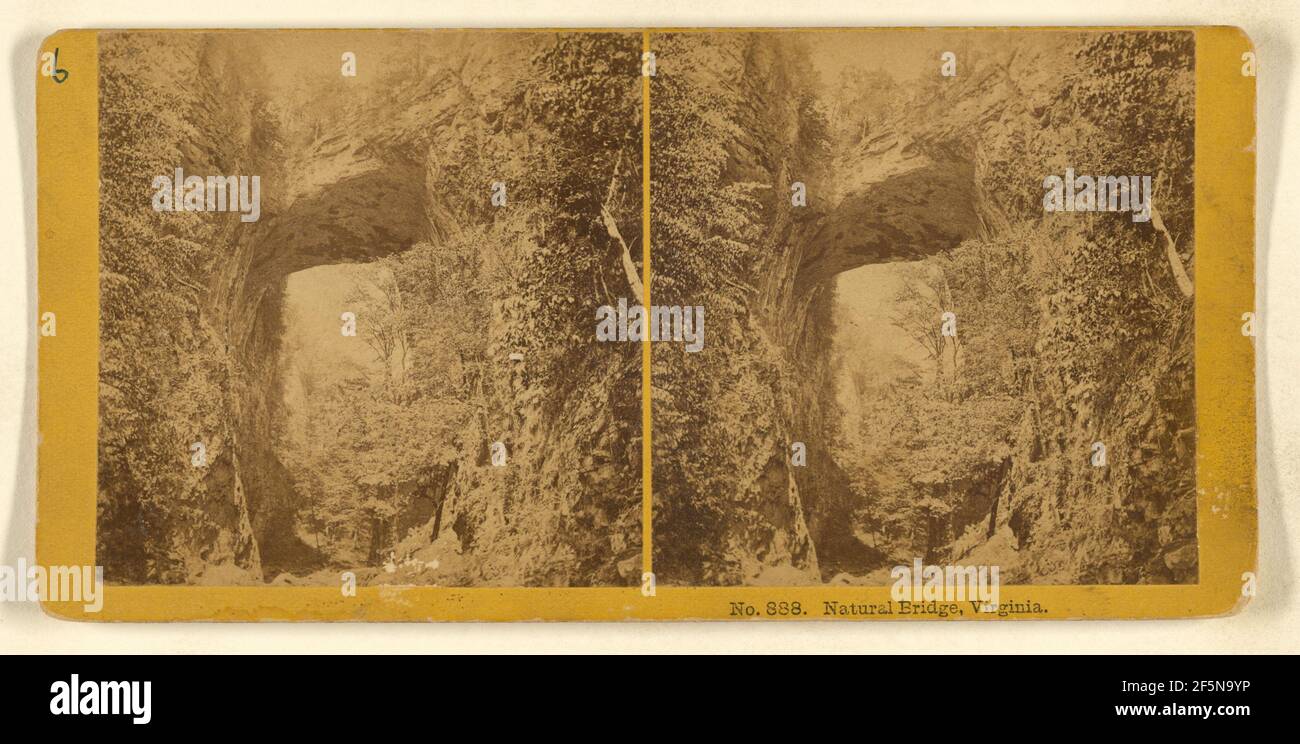 Natural Bridge, Virginia.. Benjamin West Kilburn (American, 1827 - 1909 ...