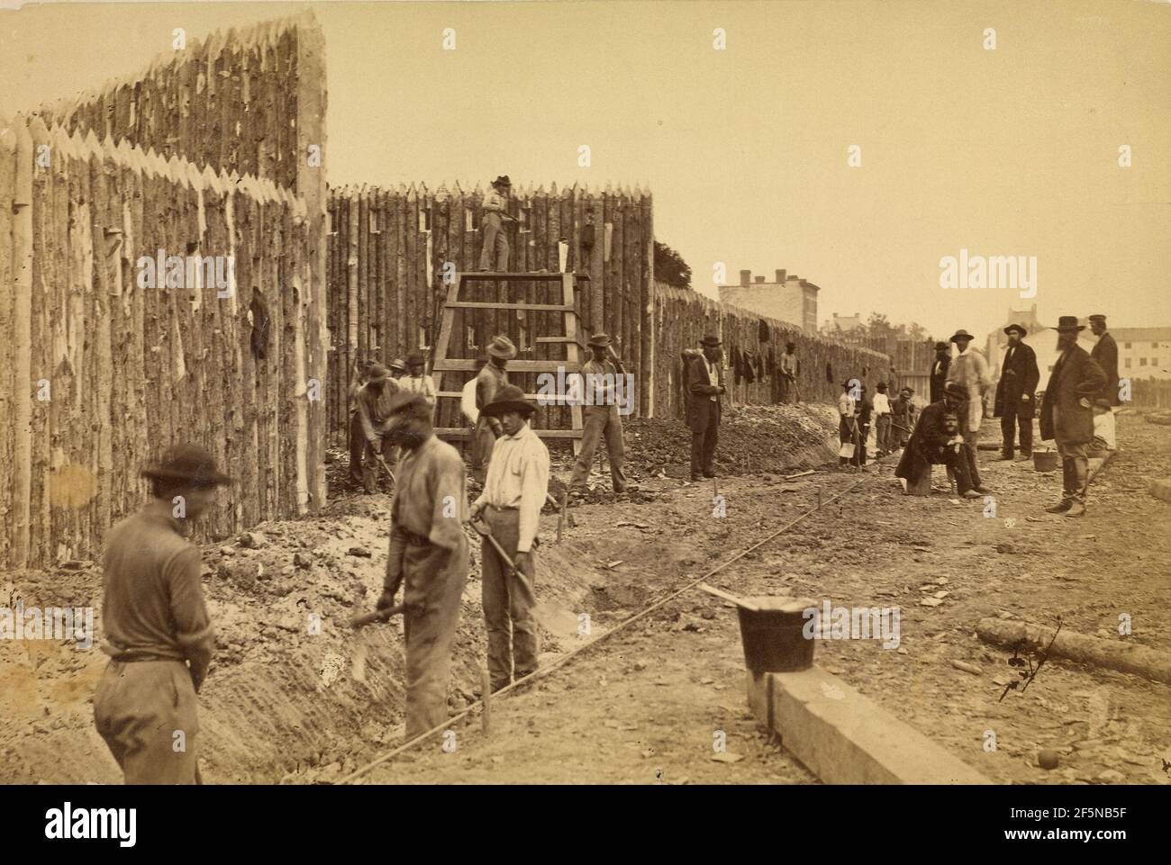 Stockade built by General Haupt for Protection of Government Property ...