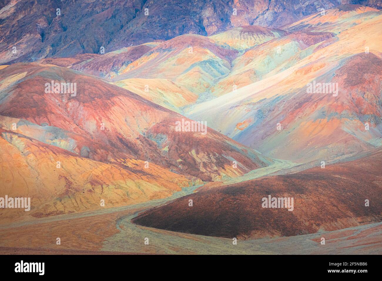 Pastel colour and texture of the otherworldly colurful volcanic rock ...