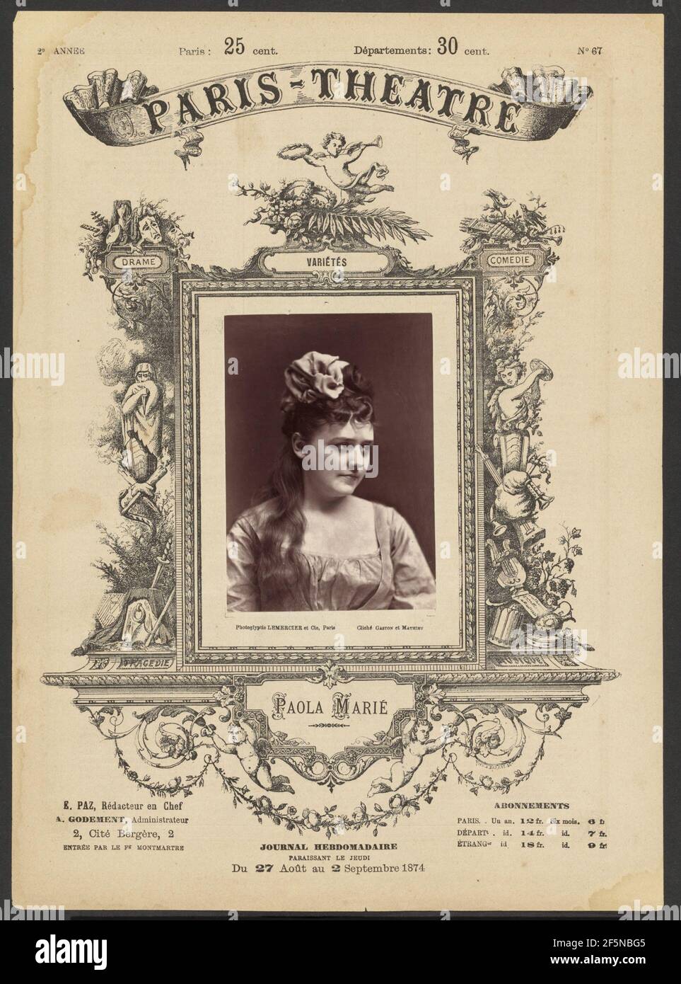 Paris Theatre: Paola Marie. Gaston & Mathieu & Cie Stock Photo - Alamy
