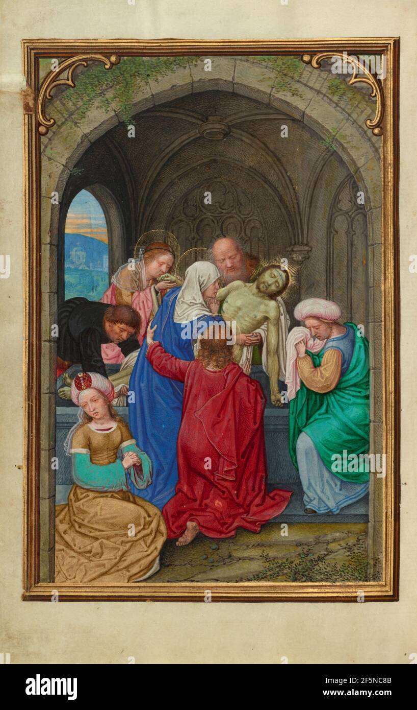 The Entombment. Simon Bening (Flemish, about 1483 - 1561 Stock Photo ...