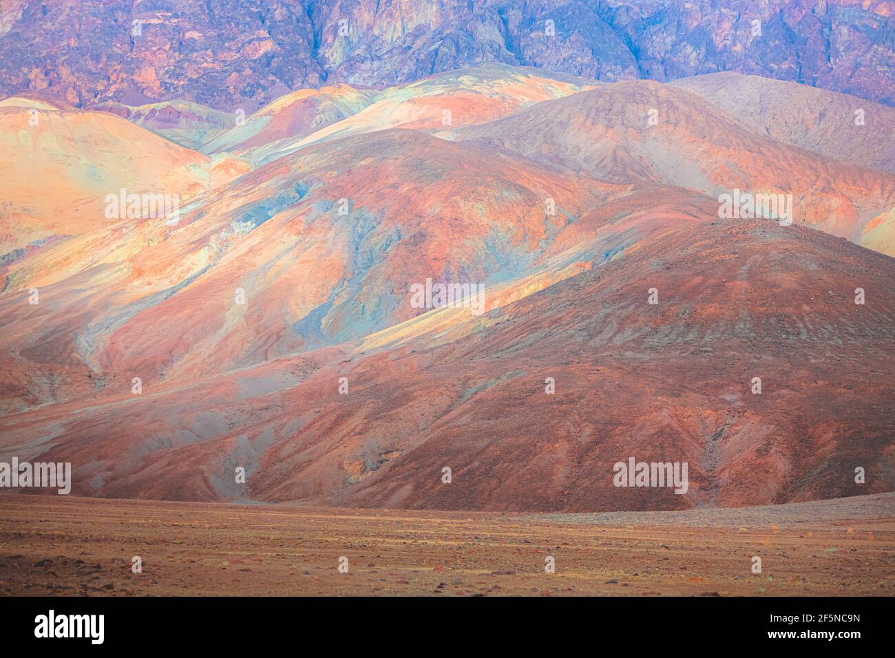 Pastel colour and texture of the otherworldly colurful volcanic rock ...