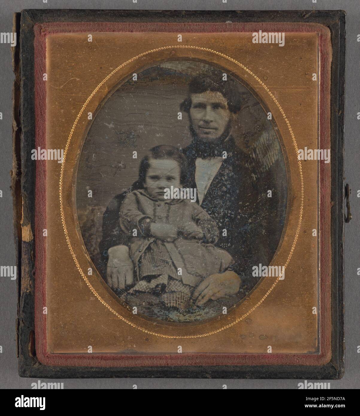 Potrait of a Seated Father and his Son. Unknown maker, American Stock ...