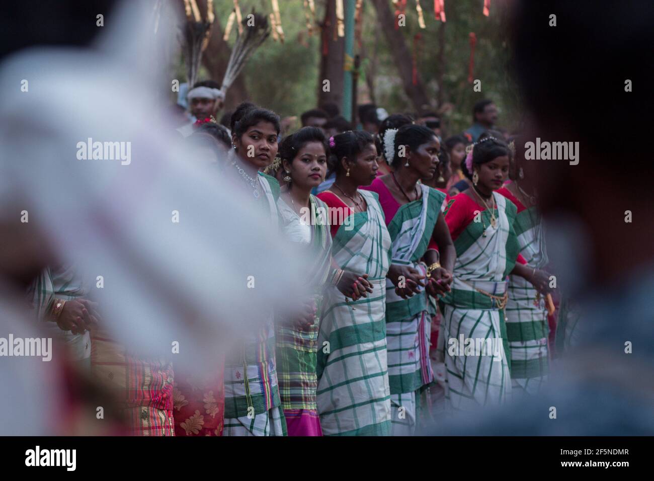 Tribals celebrating Baha Bonga festival in Jamshedpur State of India ...