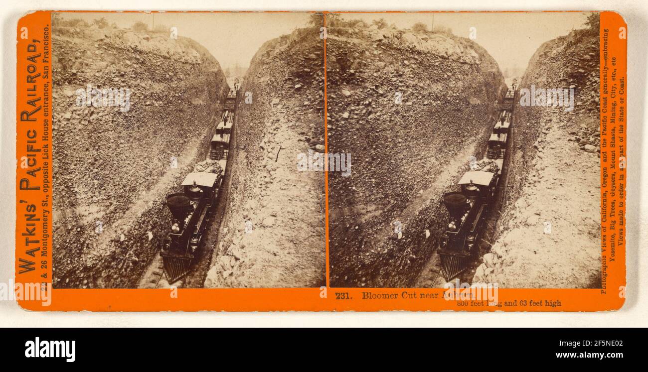 Bloomer Cut near Auburn, 800 feet long and 63 feet high Stock Photo - Alamy