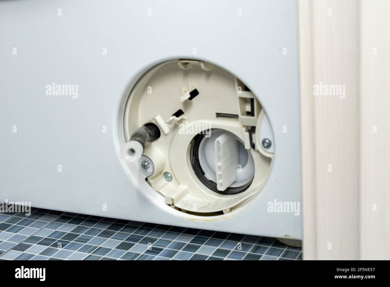 the filter of the washing machine is clogged Stock Photo - Alamy