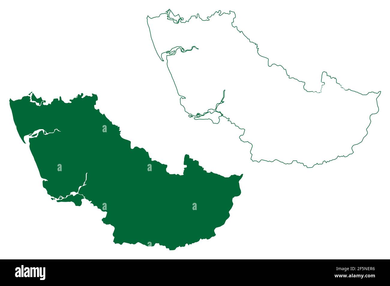 Navsari district (Gujarat State, Republic of India) map vector ...