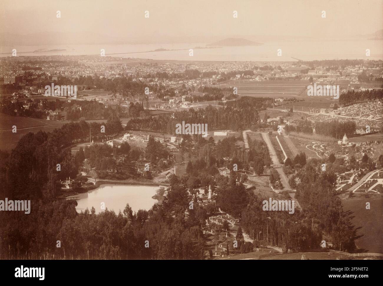 Goat Island and San Francisco from Blair Park. Carleton Watkins ...