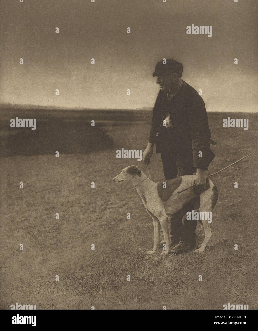 The Poacher - A Hare in View. Suffolk.. Peter Henry Emerson (British ...