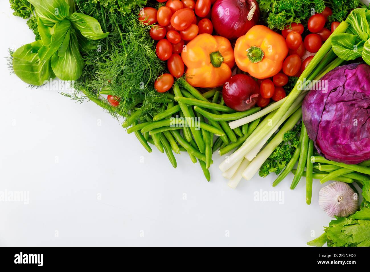 Healthy fresh ingredient for making vegetable salad Stock Photo - Alamy