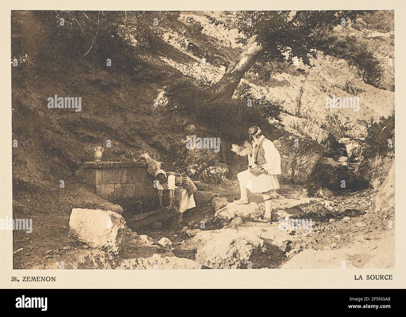 Zéménon. La source. Frédéric Boissonnas (Swiss, 1858 - 1946 Stock Photo ...