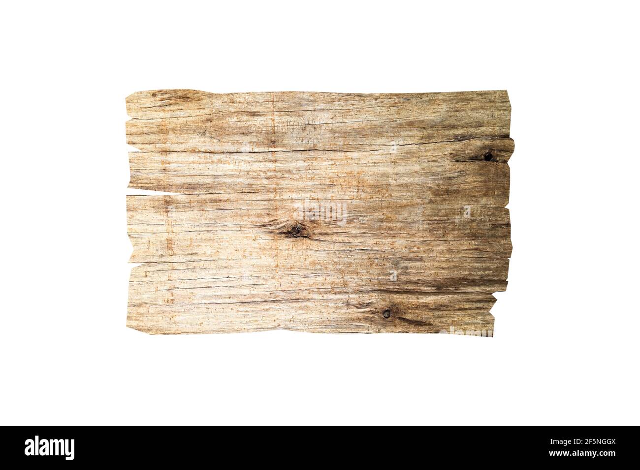 Horizontal wooden sign isolated on white background with clipping path ...
