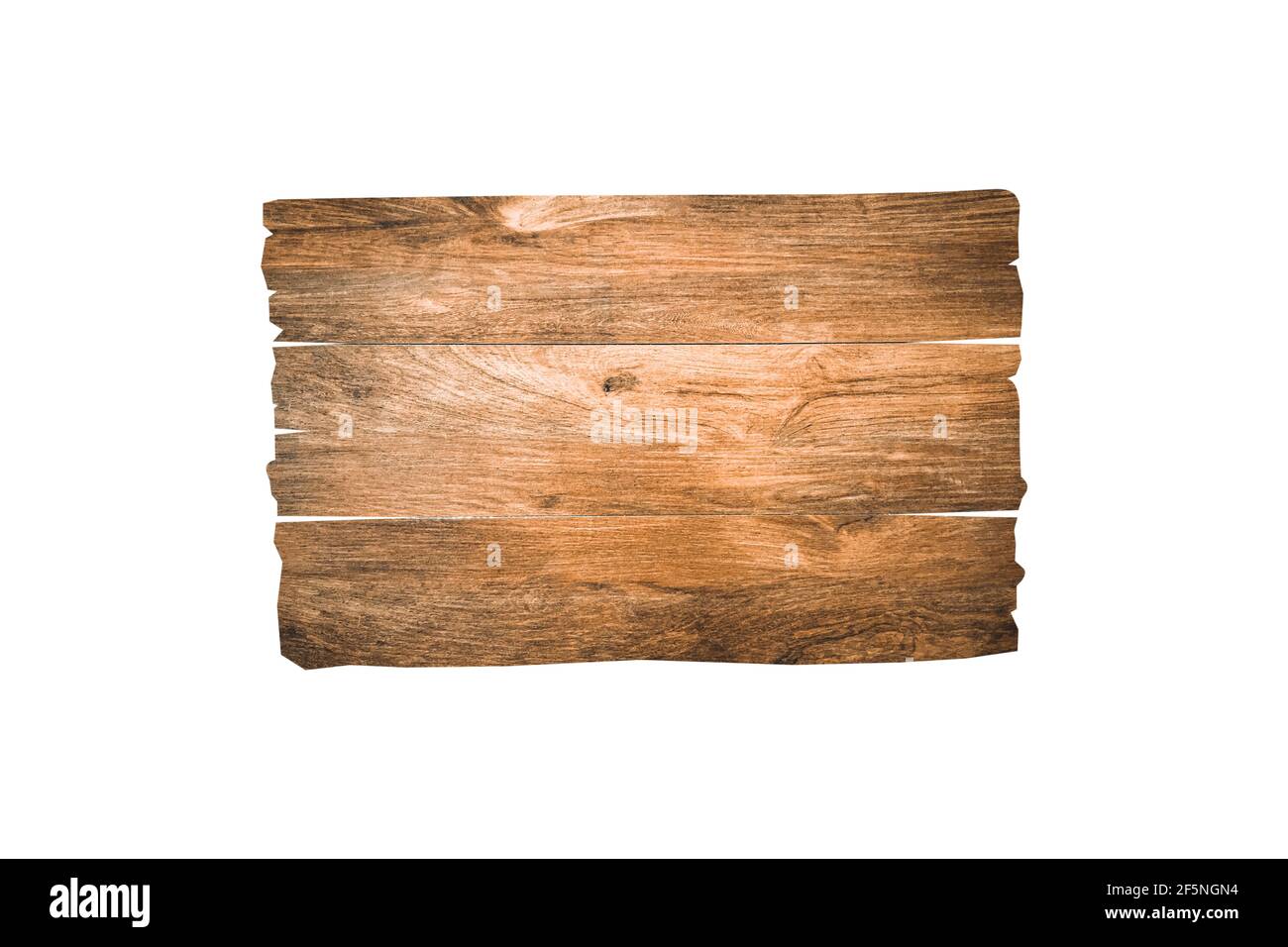Single of wooden sign isolated on white background with clipping path ...