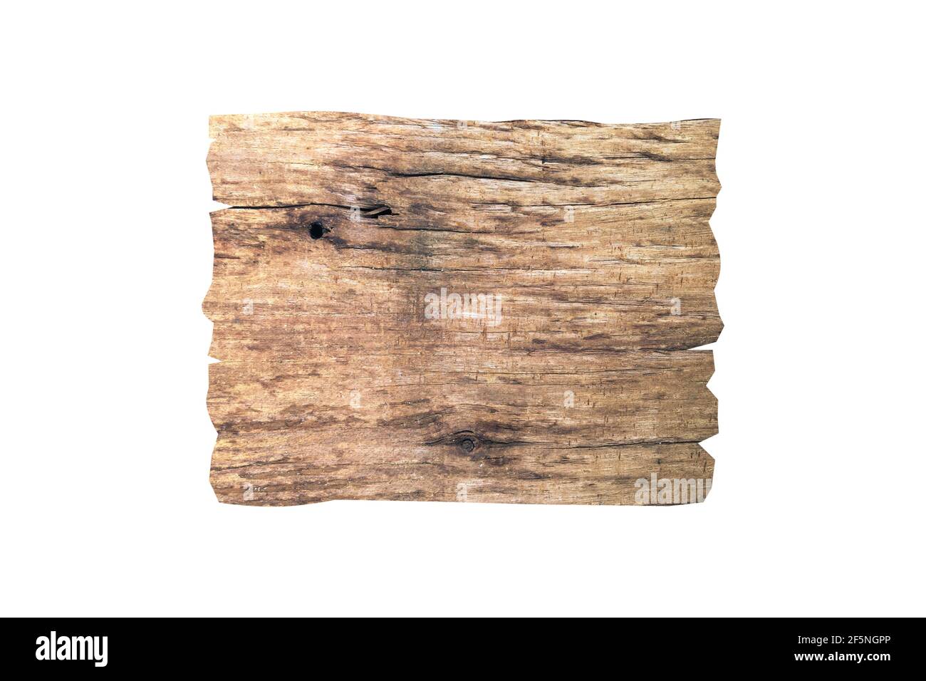 Horizontal wooden sign isolated on white background with clipping path ...