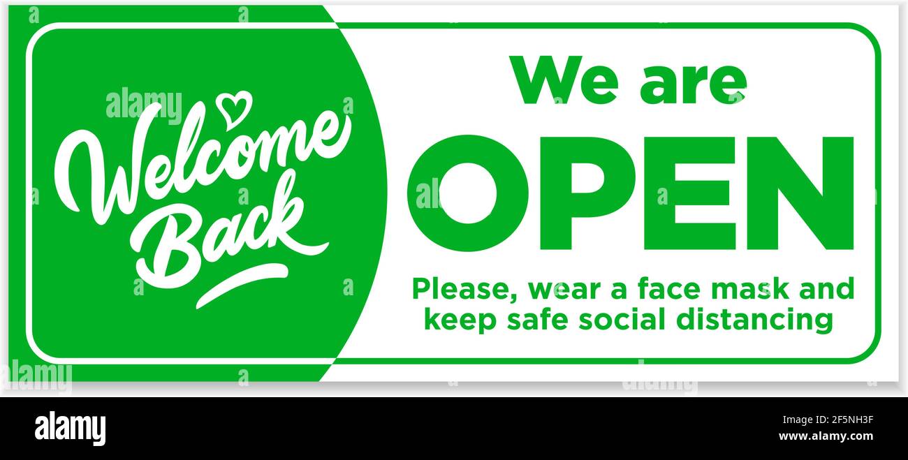 We are reopen sign Cut Out Stock Images & Pictures - Alamy