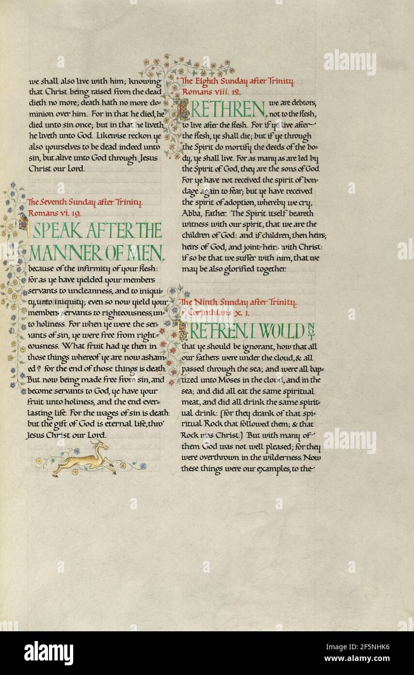 Decorated Text Page. Madelyn Walker (English, active 1930s Stock Photo ...