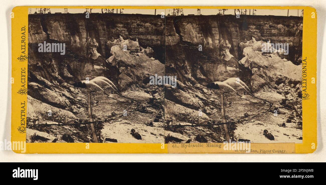 Hydraulic Mining at Gold Run, Placer County.. Alfred A. Hart (American ...