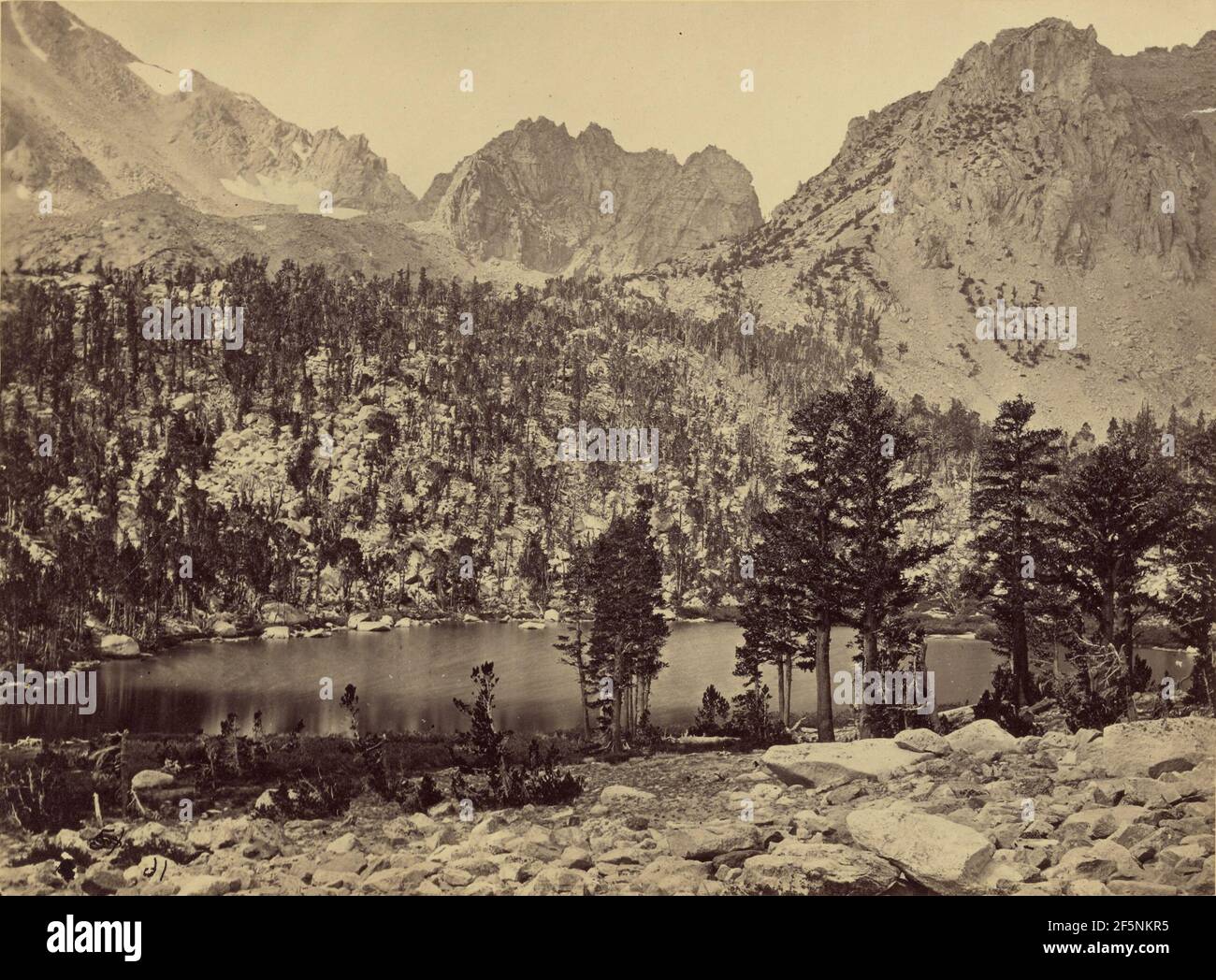 Alpine Lake, in the Sierra Nevada, California. Timothy H. O'Sullivan ...