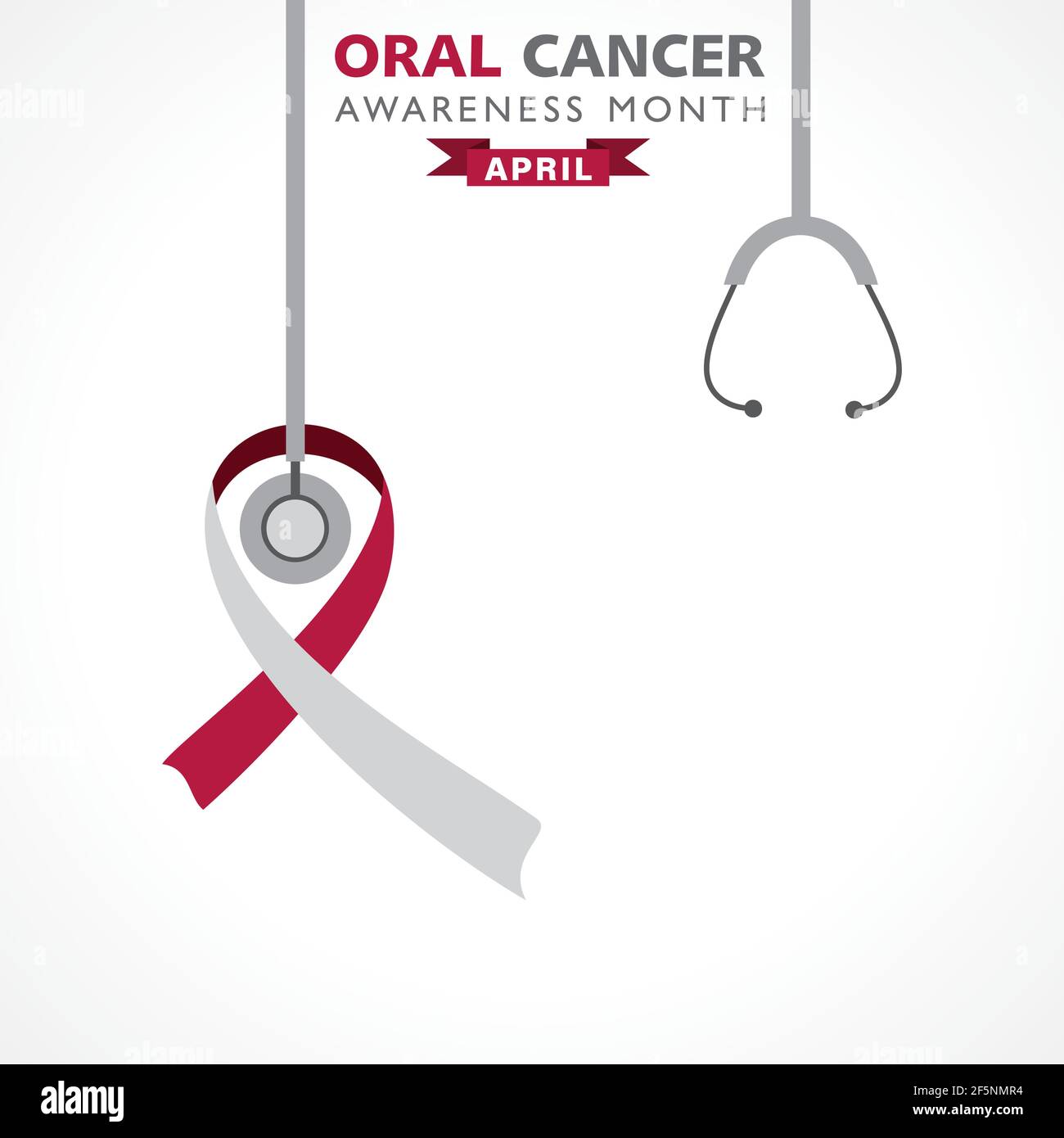 Vector illustration of Oral Cancer Awareness Month observed in April ...
