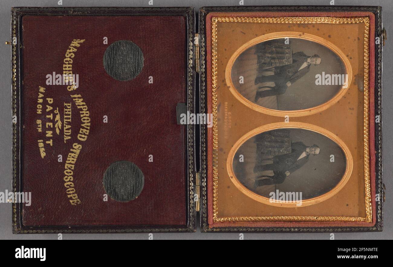 Full-length portrait of a seated man leaning on a table. Samuel Root ...