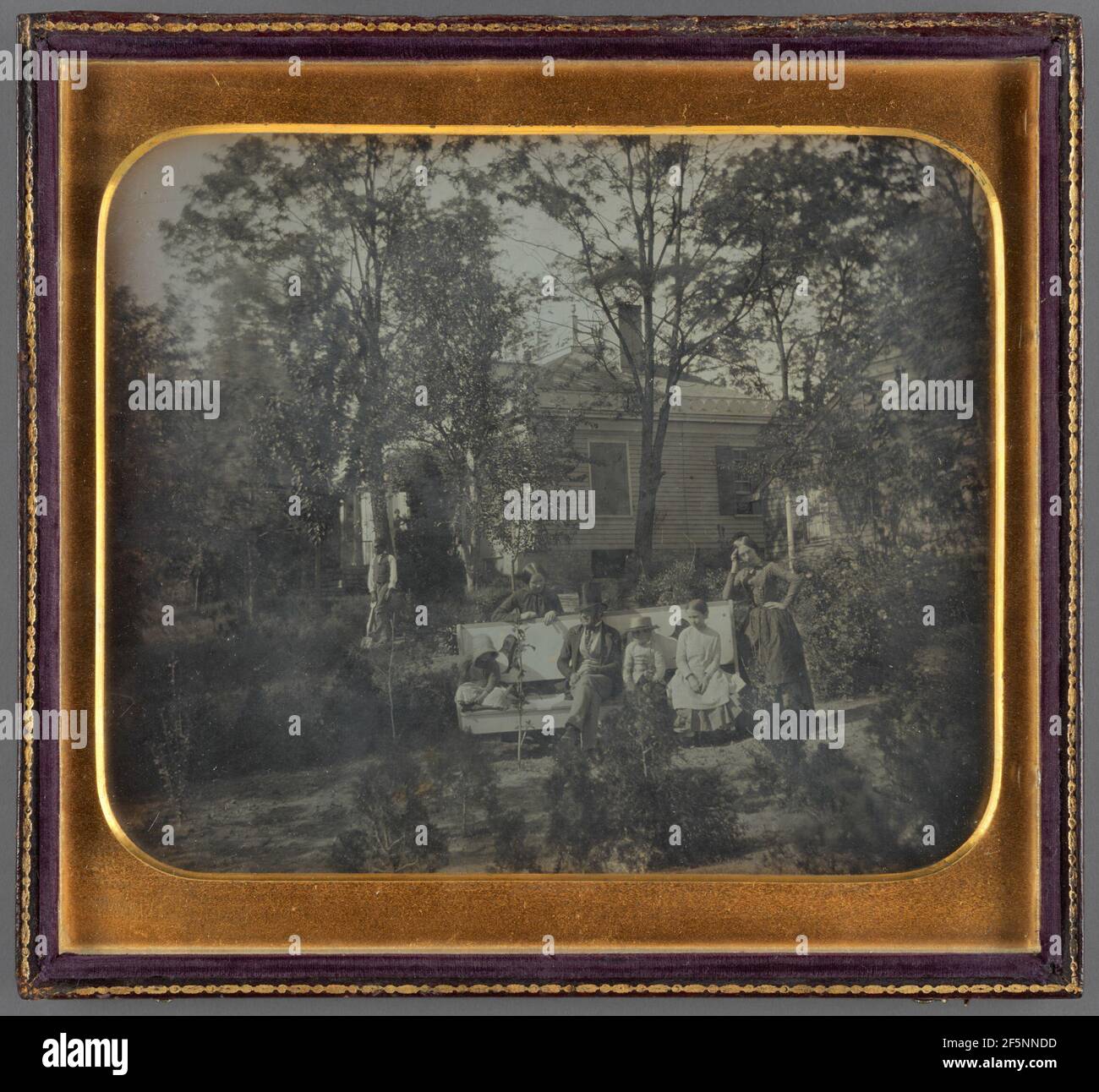 A Family Seated in Its Garden / Family Group (The "Hidden Witness ...