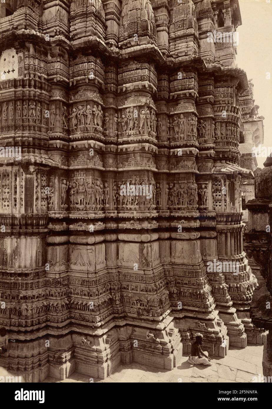 Sculptures in Jugdeesh Temple, Oodeypore. Lala Deen Dayal (Indian, 1844 ...