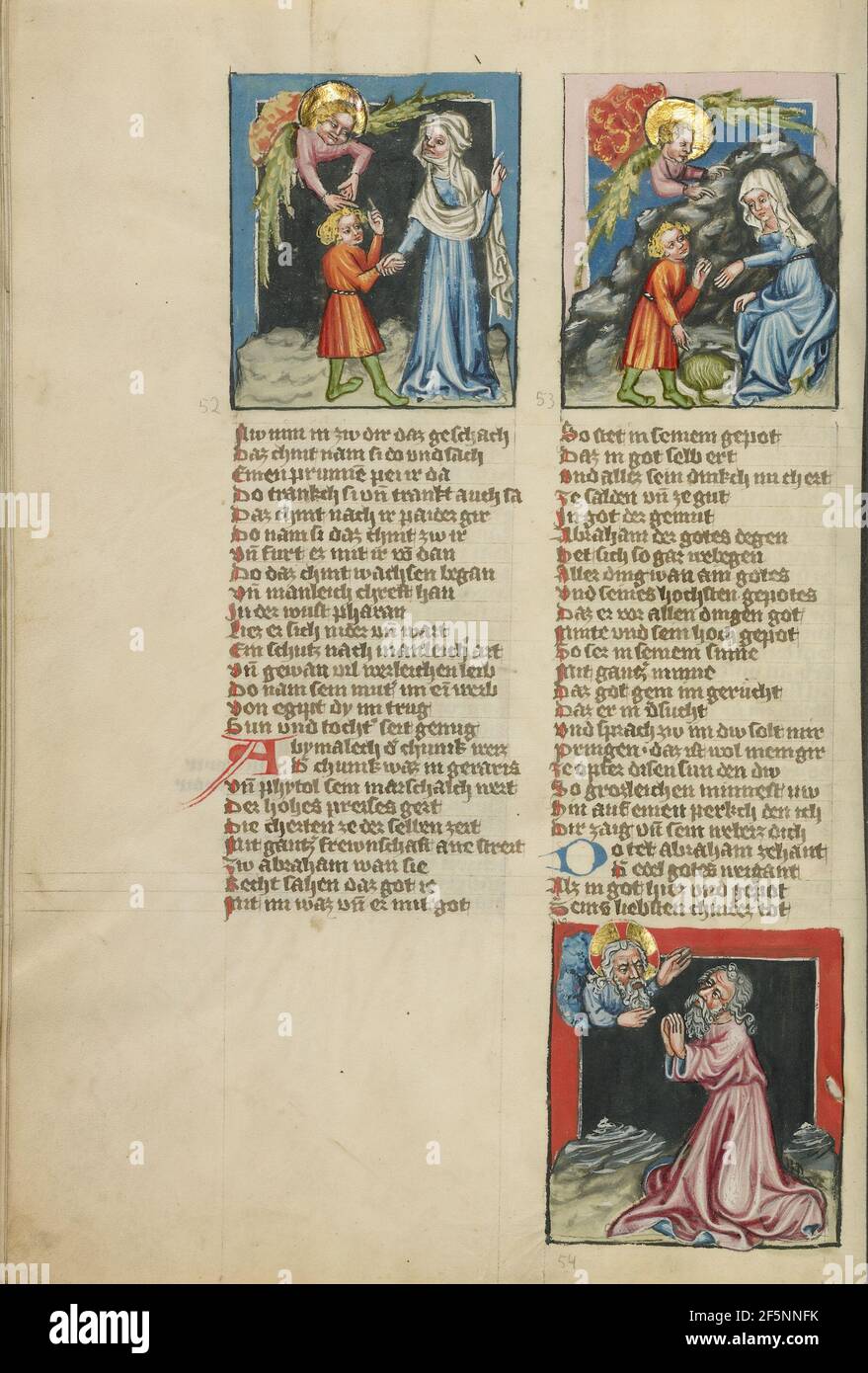 Hagar and Ishmael in the Wilderness; An Angel Leading Hagar and Ishmael ...